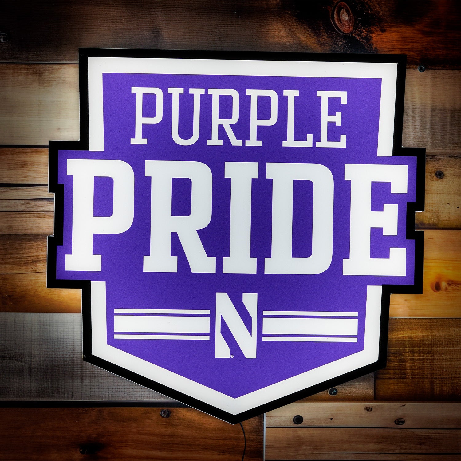 Northwestern Purple Pride LED Wall Art - Wall Played