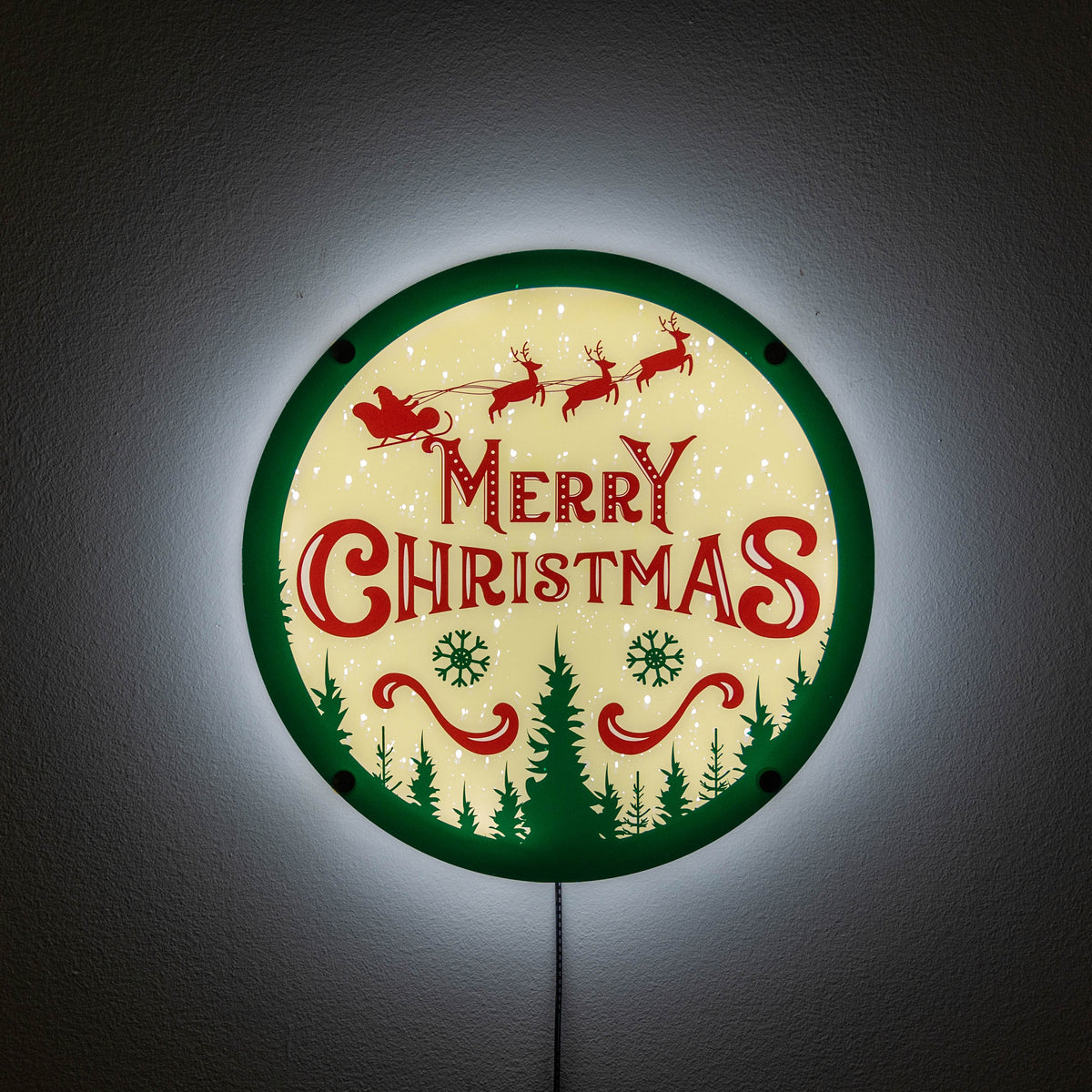 Merry Christmas LED Wall Art - Wall Played